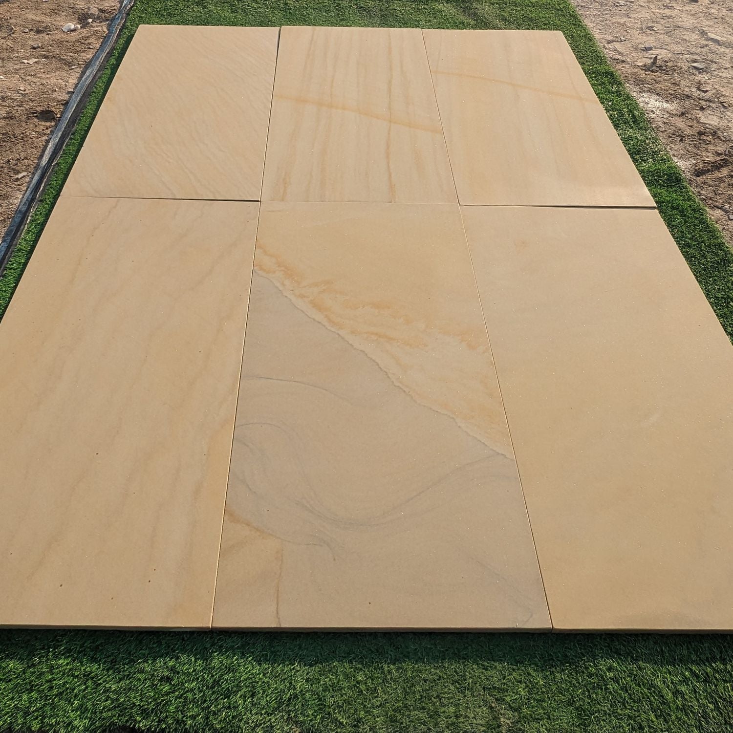 Fossil Mint Smooth Sandstone 600x1200 Sawn Edged Paving Slabs – Stonewise